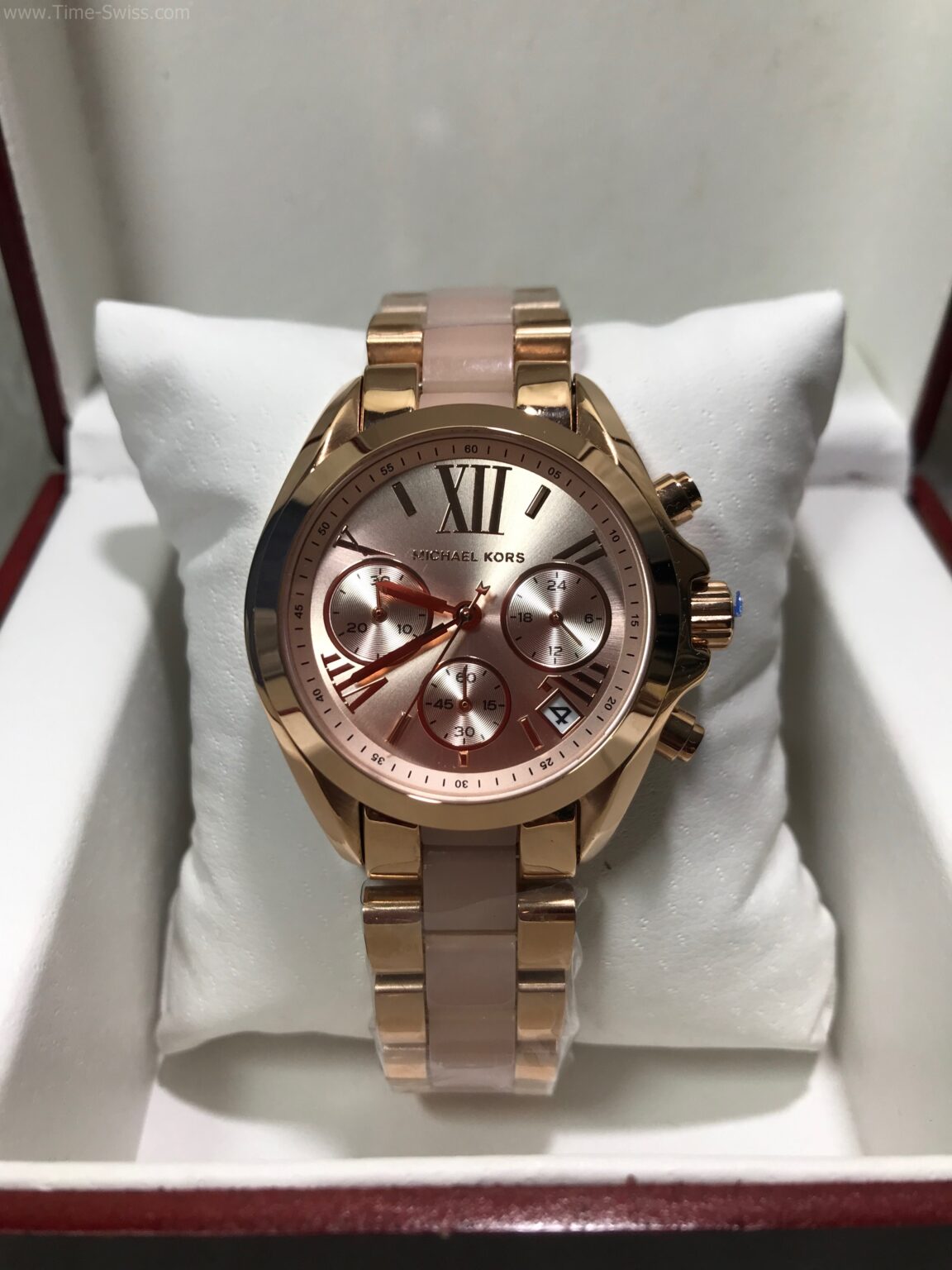 Michael Kors MK6066 Chronograph Rose Gold Dial Ceramic 35mm | https ...