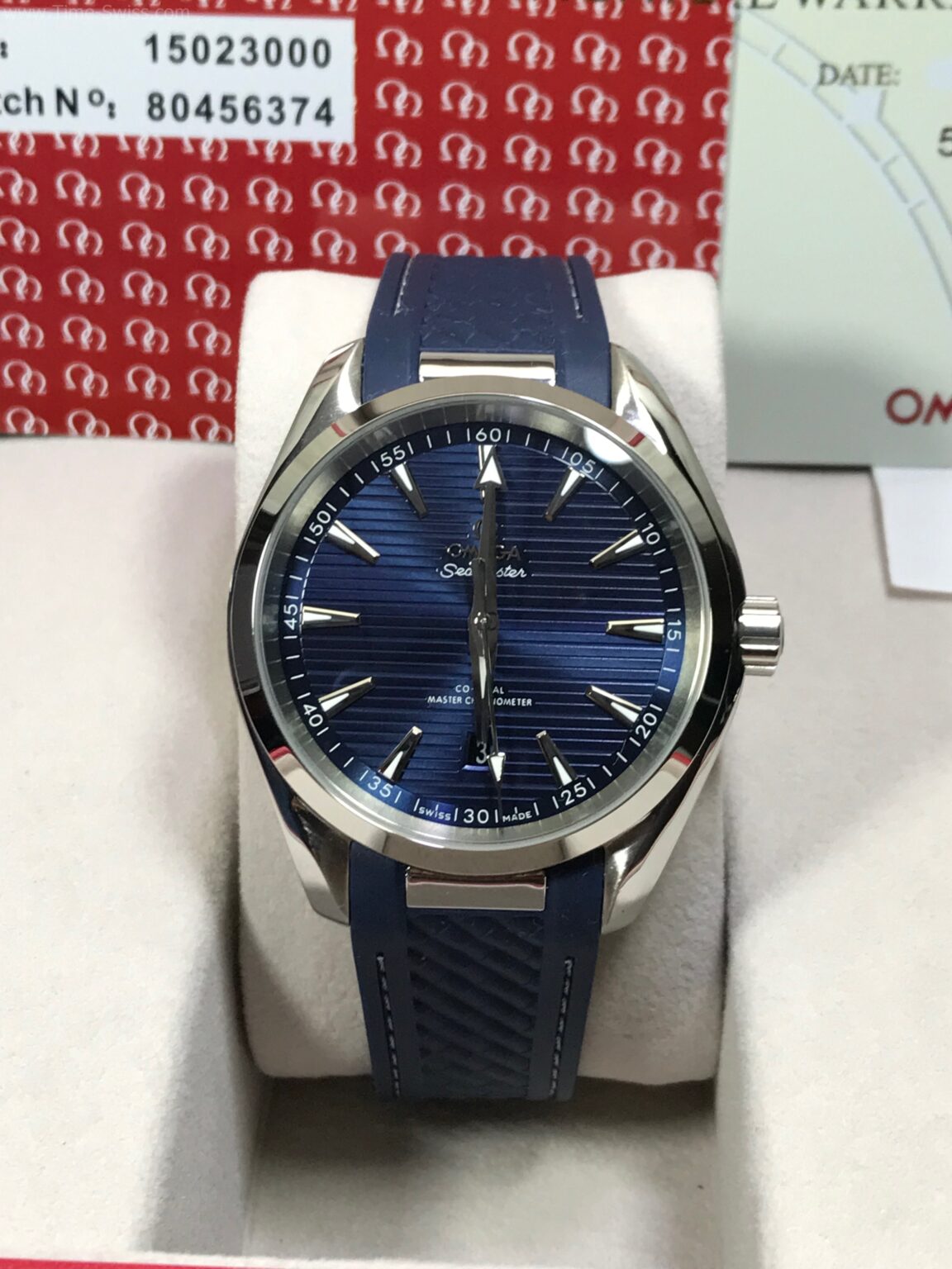 Omega Seamaster Aqua Terra Blue Dial Rubber 40mm | https://time-swiss.com