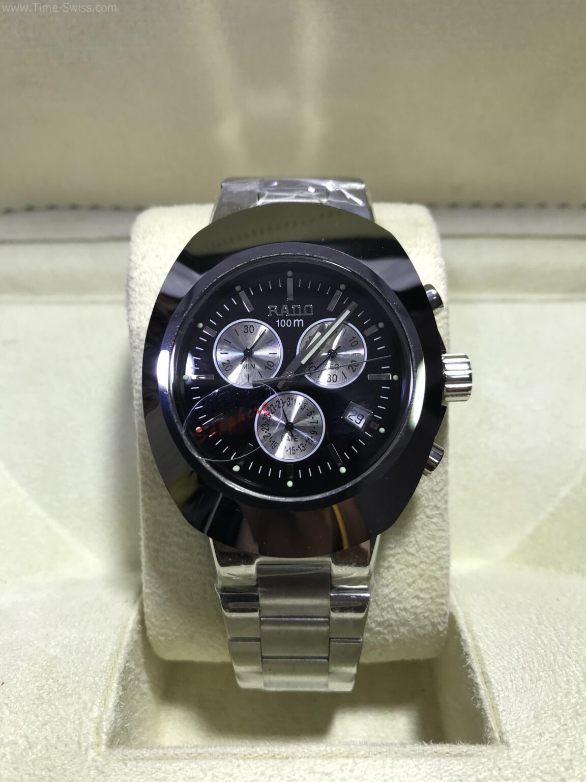 Rado Diastar Chronograph Ceramic Black Dial | https://time-swiss.com