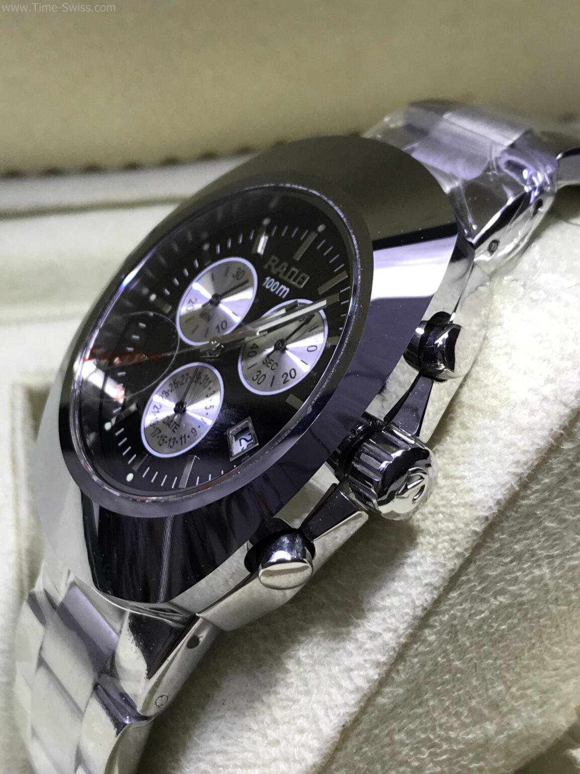 Rado Diastar Chronograph Ceramic Black Dial | https://time-swiss.com