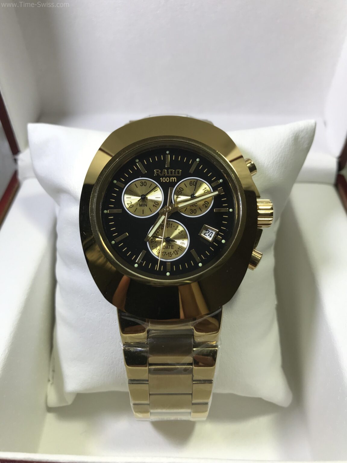 Rado Diastar Chronograph Gold Black Dial | https://time-swiss.com