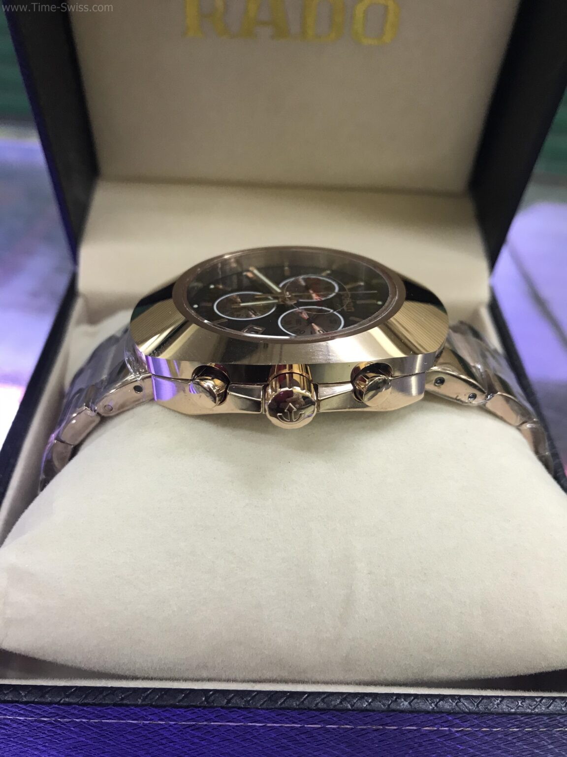 Rado Diastar Chronograph Rose Gold Black Dial | https://time-swiss.com