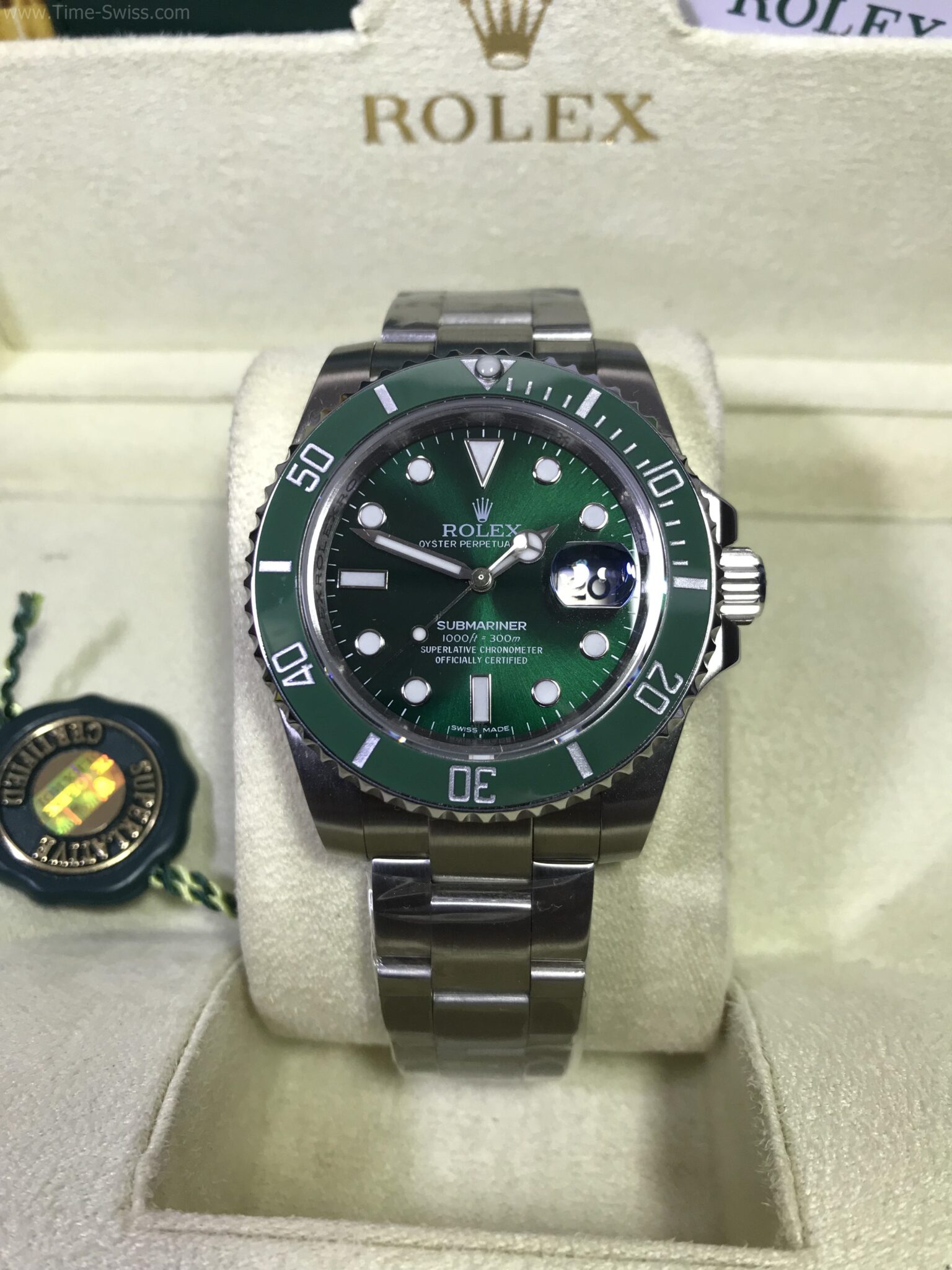 Rolex Submariner Hulk Ceramic Green Dial 40mm CC | https://time-swiss.com