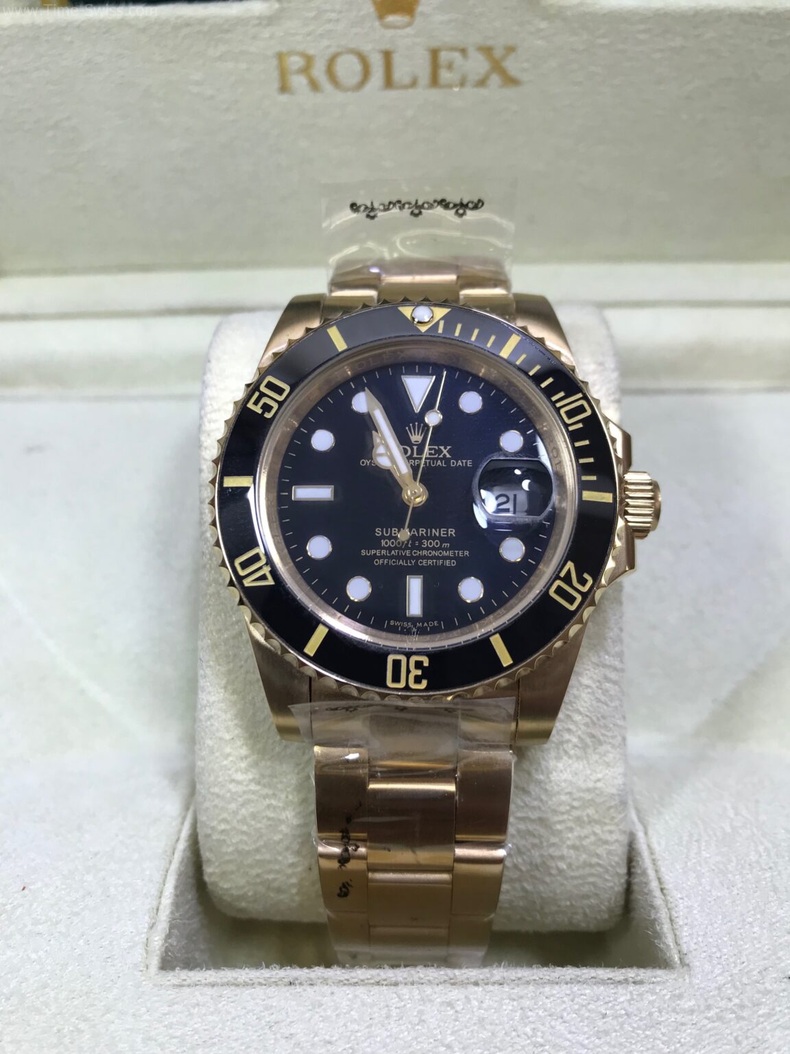 Rolex Submariner Gold Ceramic Black Dial 40mm | https://time-swiss.com