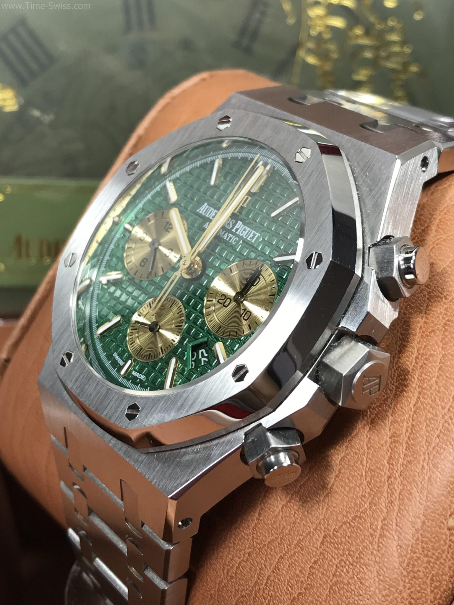 Audemars Piguet The Hour Glass Chronograph Green Dial 42mm SF Swiss ...
