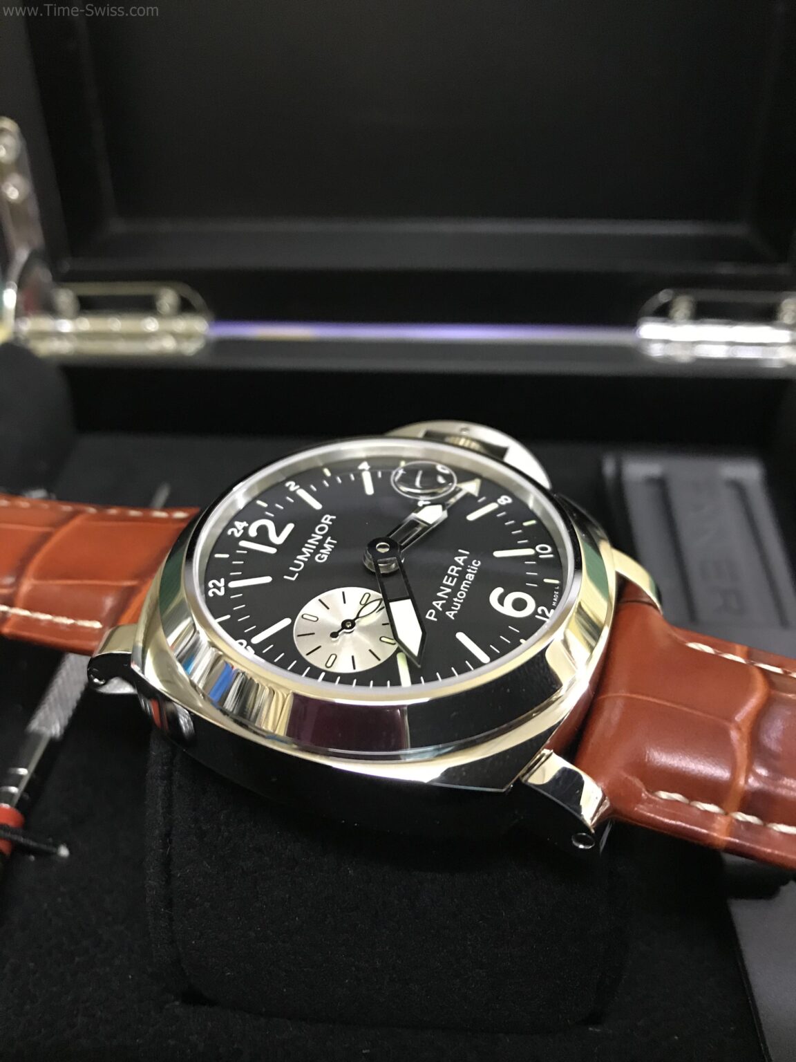 Panerai Luminor PAM88 GMT Black Dial 44mm Swiss | https://time-swiss.com