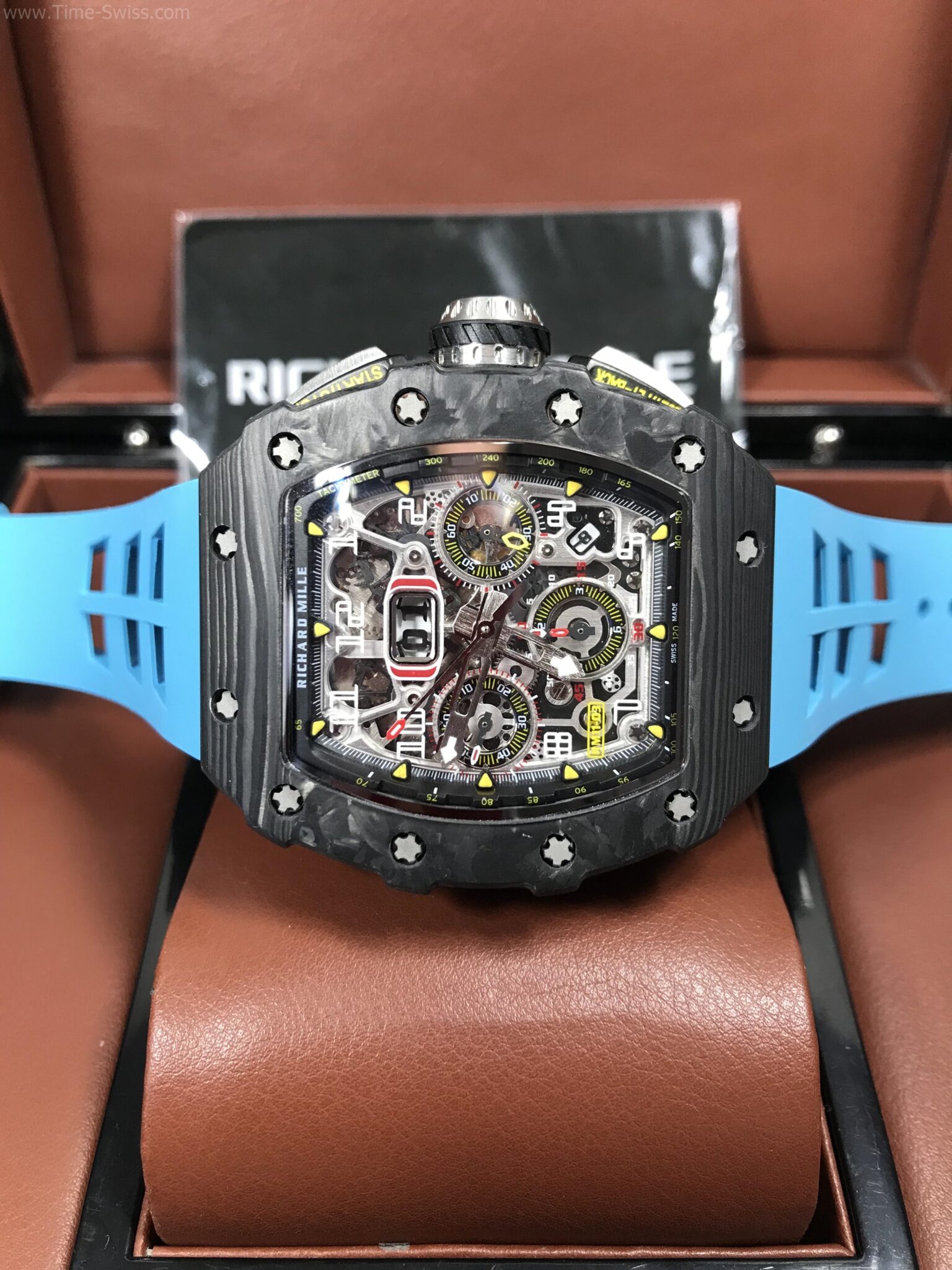 Richard Mille RM011-03RG003 Carbon Blue Rubber 42mm KV Swiss | https ...