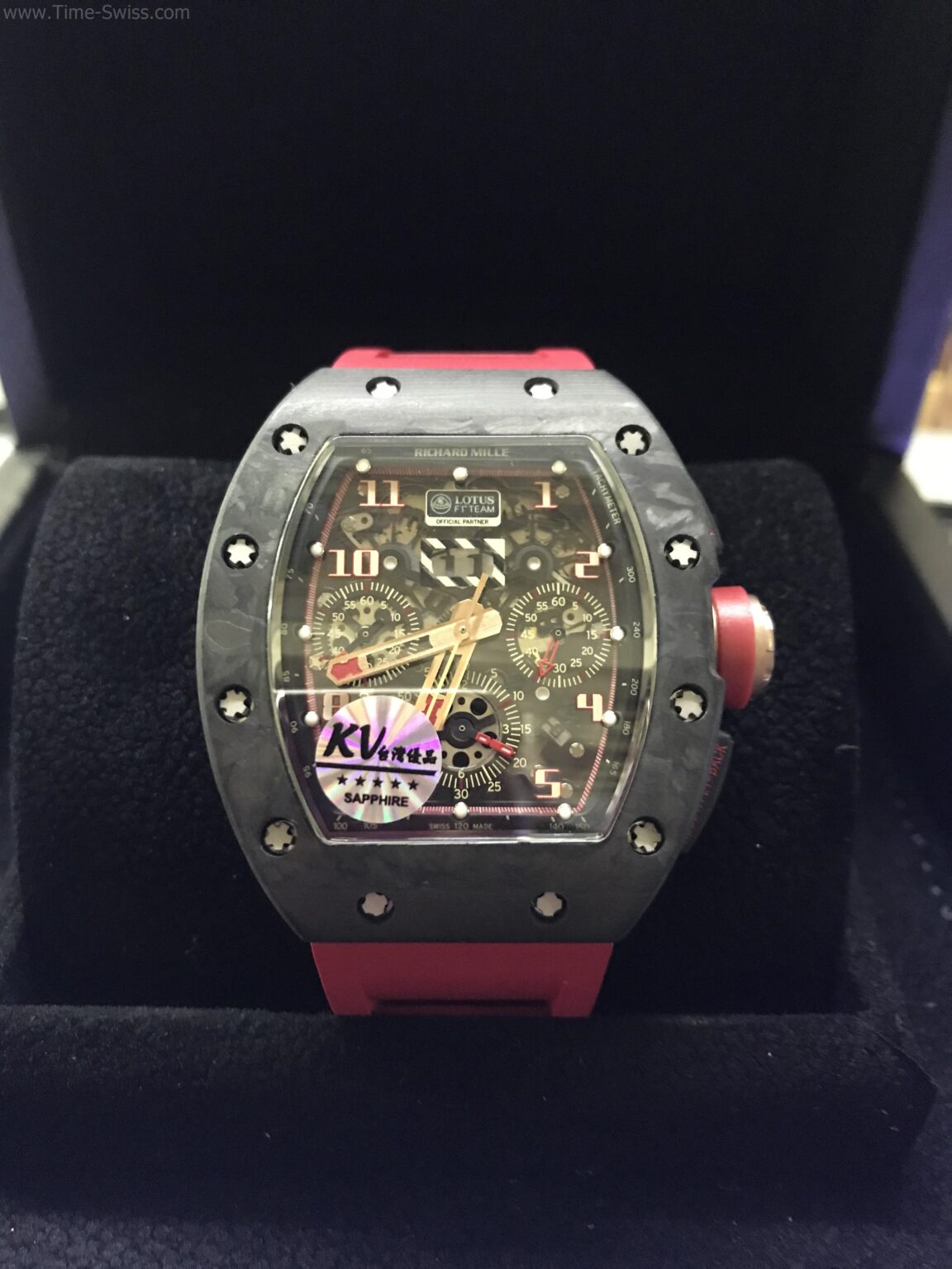 Richard Mille RM011 Lotus F1 Team Carbon Red Rubber 42mm KV Swiss ...