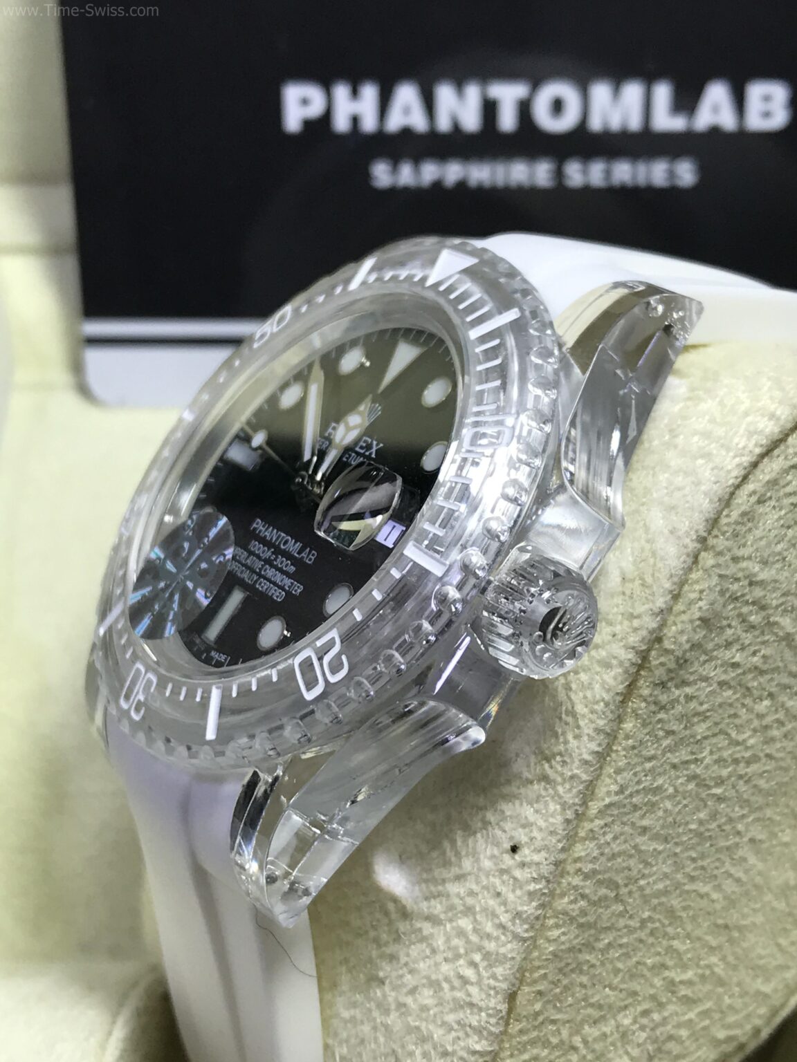 Rolex Phantomlab Crystal Black Dial 40mm Rubber GR Swiss | https://time ...